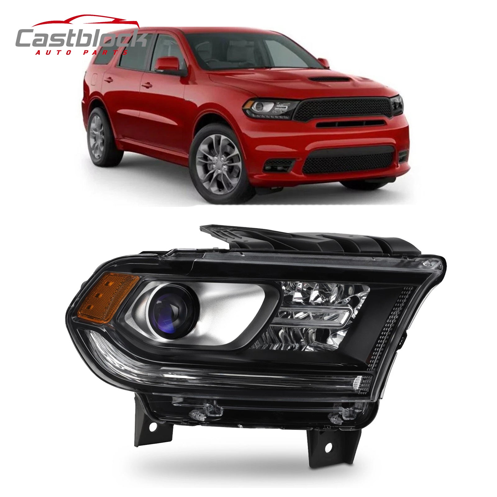 For 2014-2020 Dodge Durango Headlight Halogen w/o LED DRL Right Passen ...