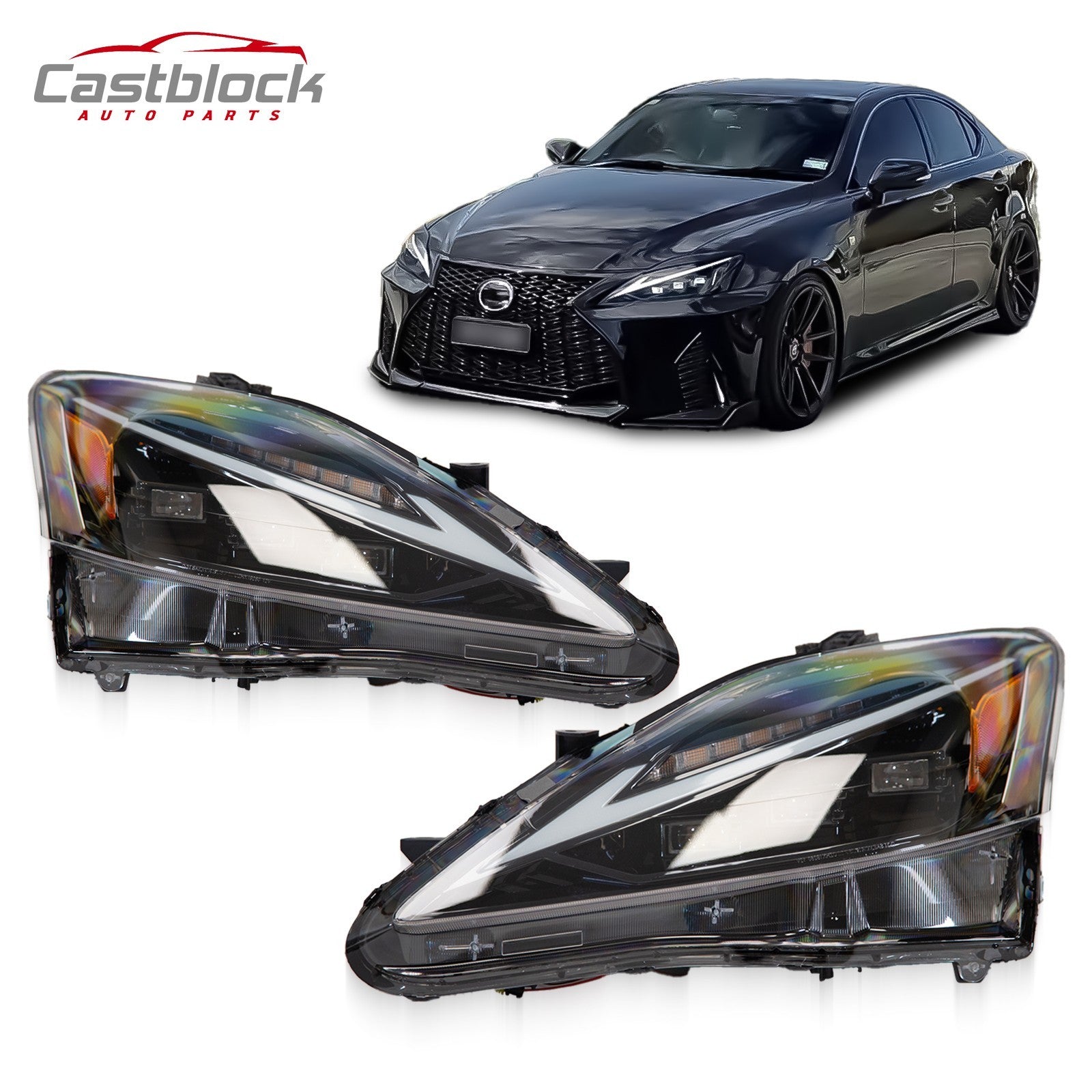 Projector Upgrade LED Headlights For 2006-2012 Lexus IS 250 350 To 202 ...