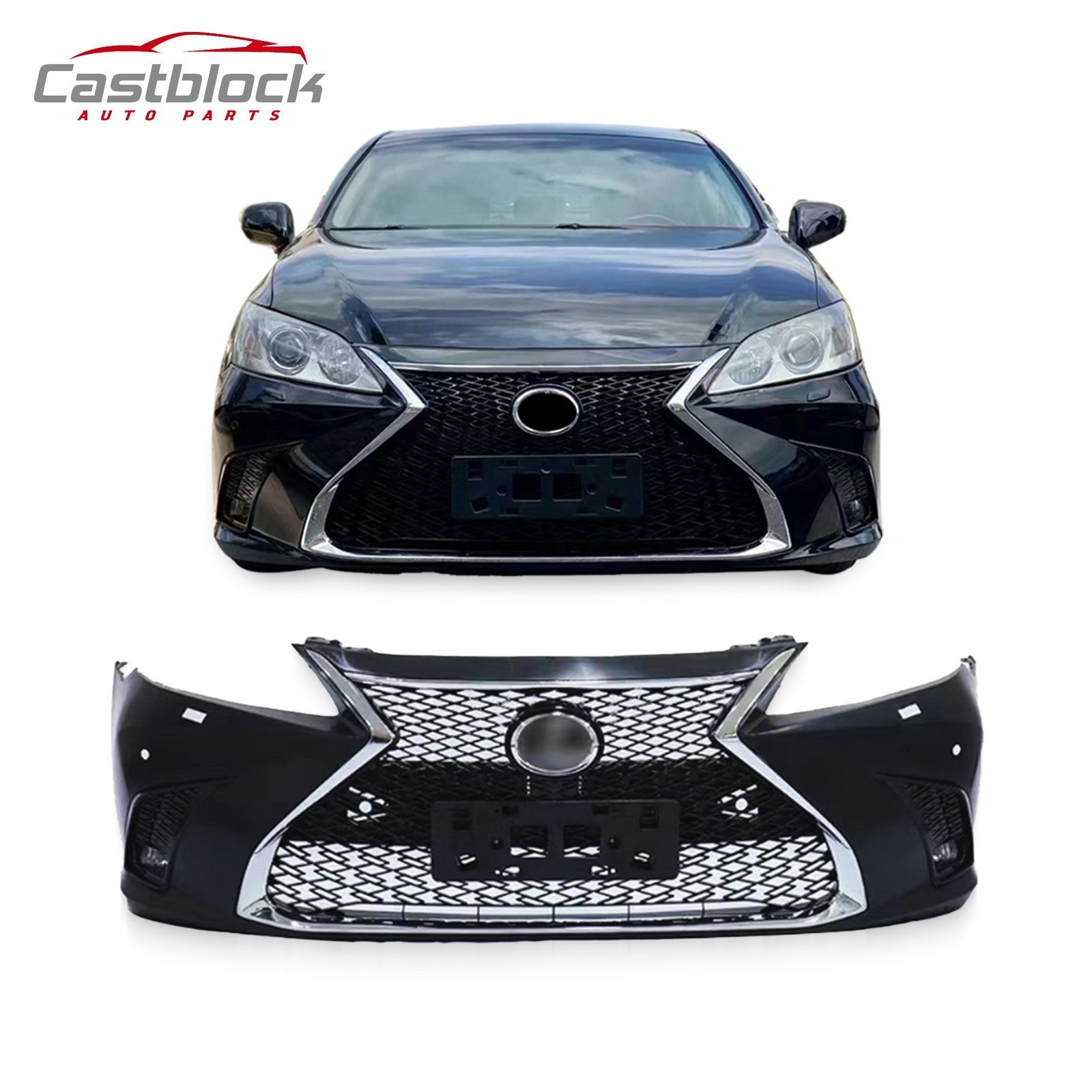 For 10-12 Lexus ES350 to 18+ ES Style Front Bumper Kit+Sport Grille ...