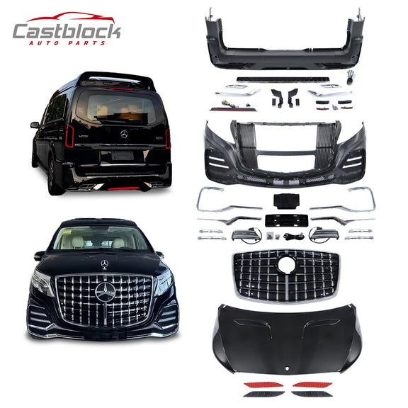 Fit 2016-2020 Mercedes Benz V Class Vito W447 Metris Full Bumper Kit H ...